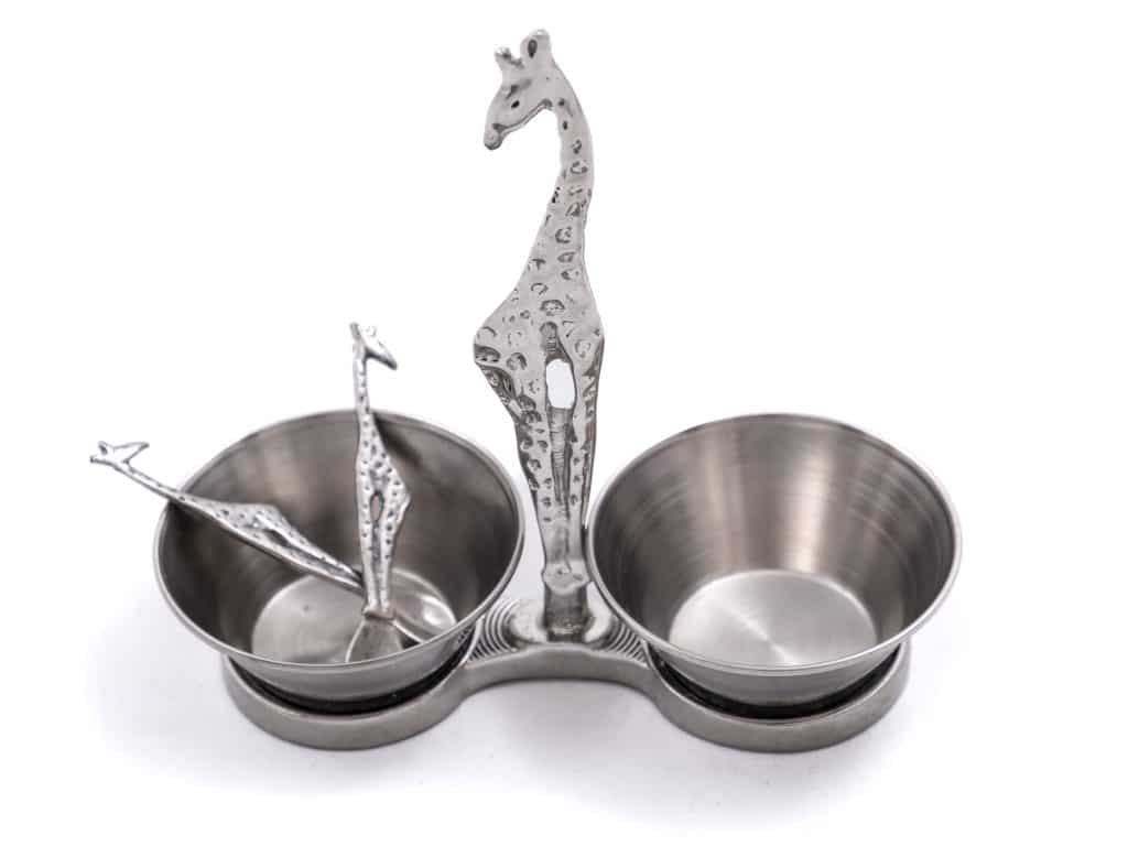 Giraffe Twin Bowl Sets (Stainless Steel Bowls) - Salamander Africa